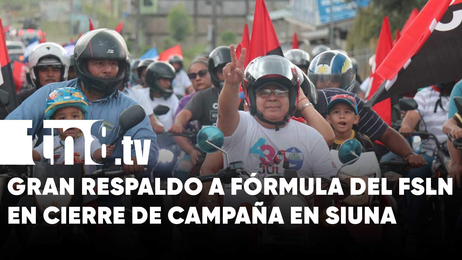 Masivo respaldo a fórmula del FSLN en cierre de campaña en Siuna | TN8.ni