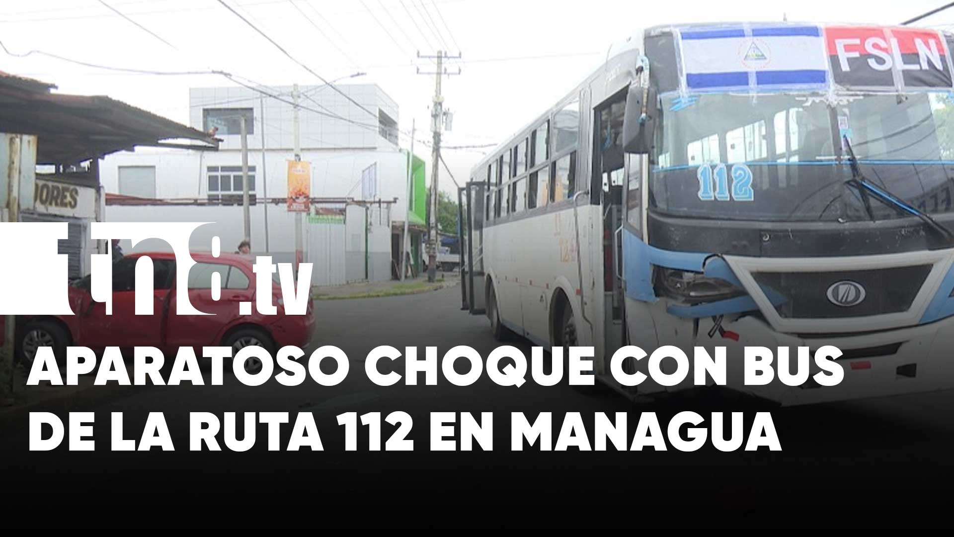 Le valió el "Alto": Vehículo choca con bus de la Ruta 112 en Managua ...