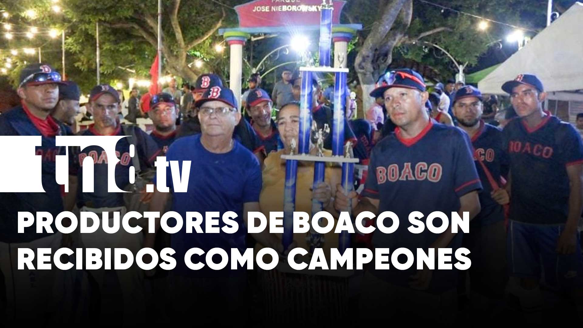 Alegre caravana para los Productores de Boaco, destacados en el béisbol ...